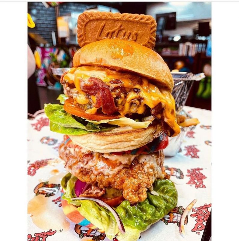 This takeaway spot in Leeds is serving up giant neon burgers with Biscoff