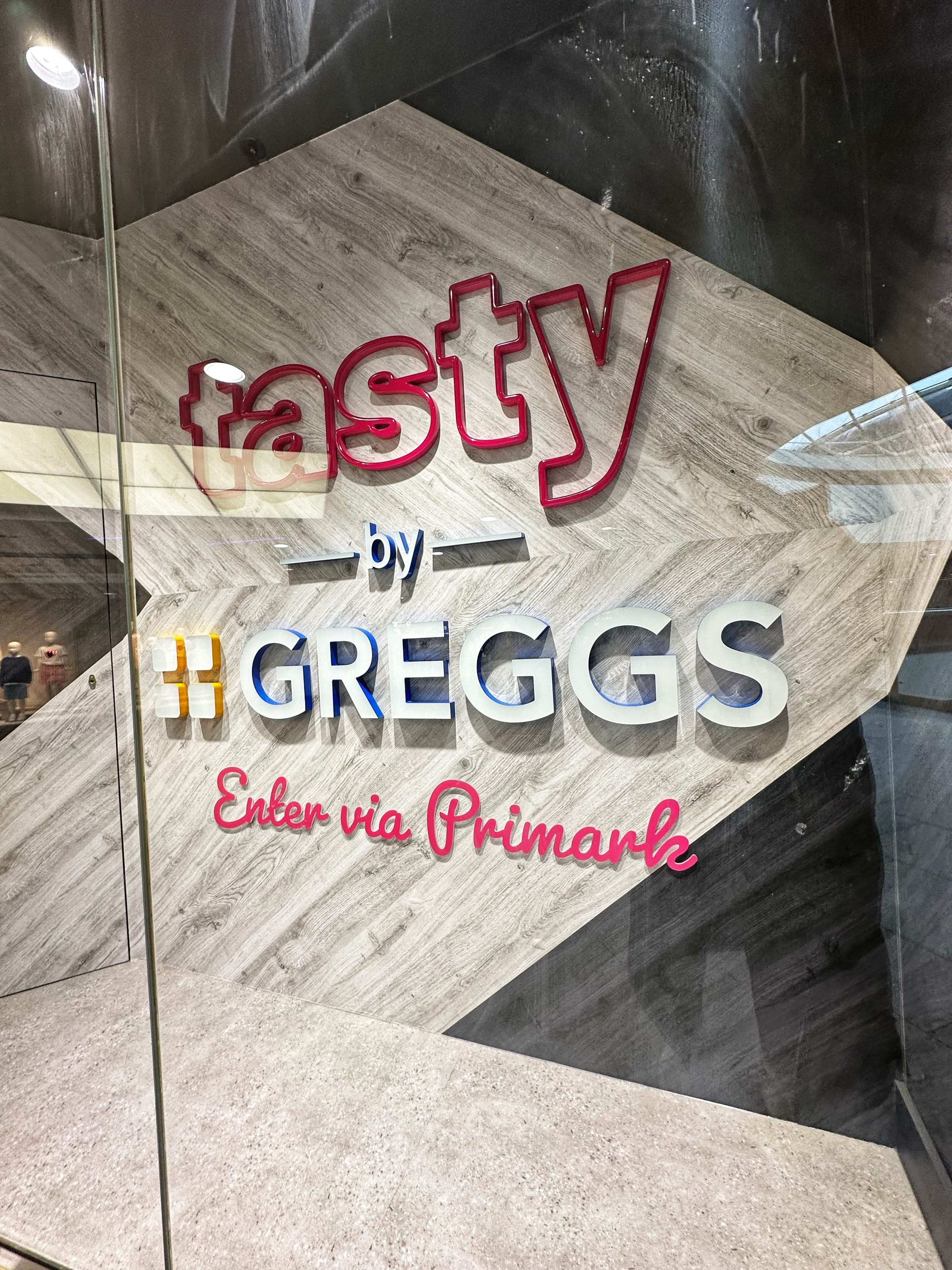 Inside the new Greggs located within Primark complete with sausage roll ...