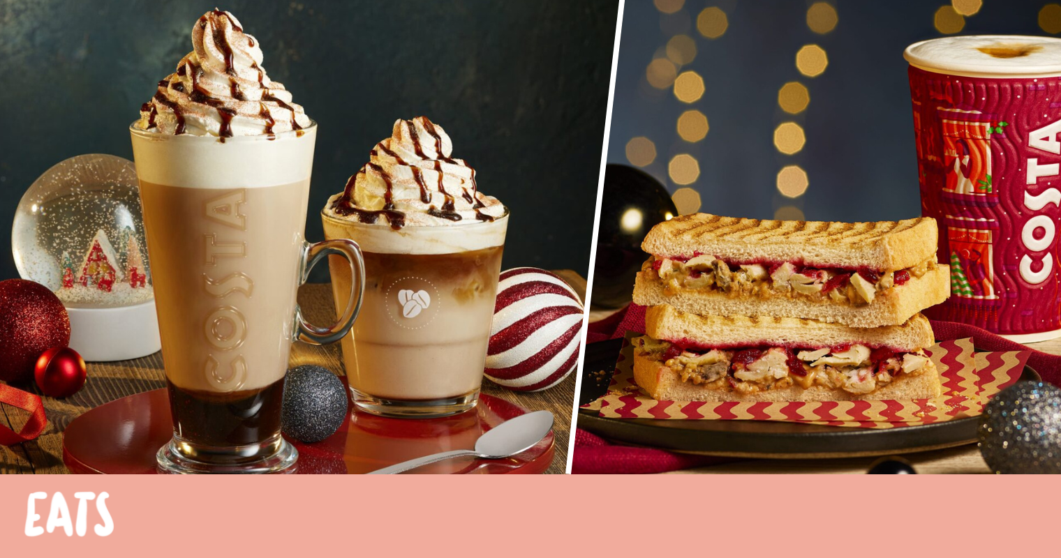 Costa’s 2023 Christmas menu has pigs in blankets toasties and sticky ...
